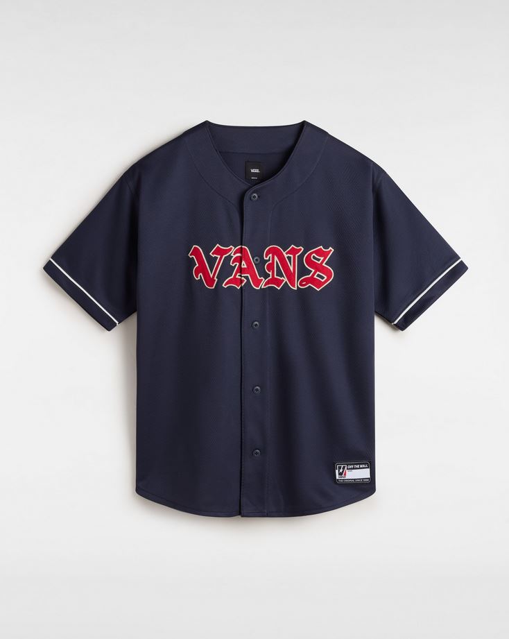 VANS - YE OLDE VANS BASEBALL JERSEY - NAVY – Marcel Skateshop