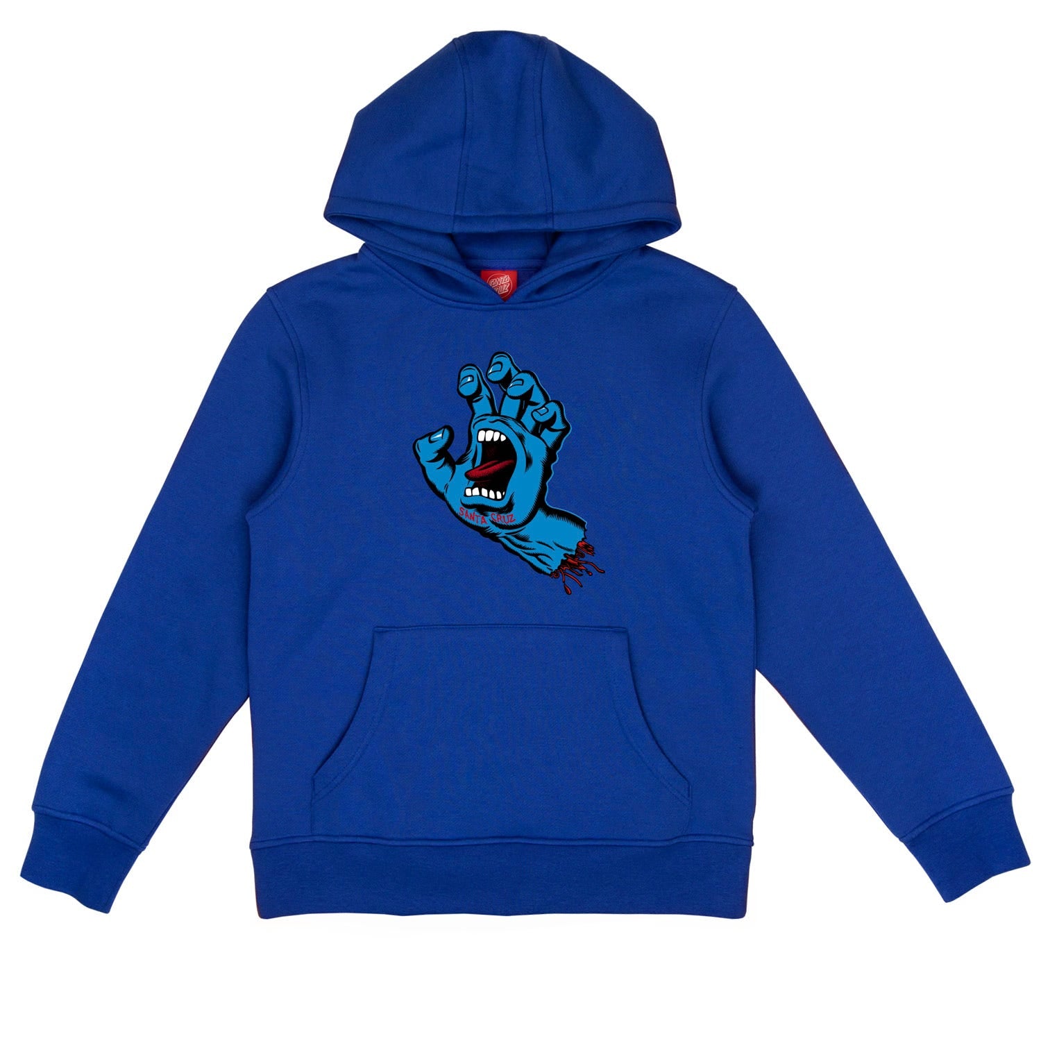 SANTA CRUZ - YOUTH SCREAMING HAND HOOD - COBALT – Marcel Skateshop